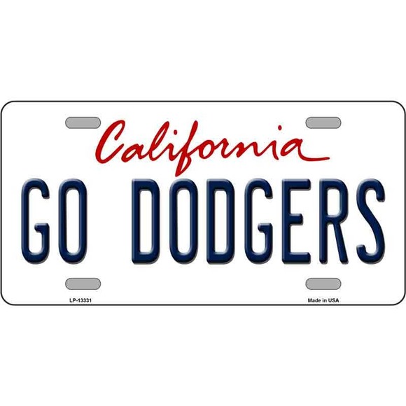 MLB | Accents | Mlb Go Dodgers License Plate Tag Metal Los Angeles ...